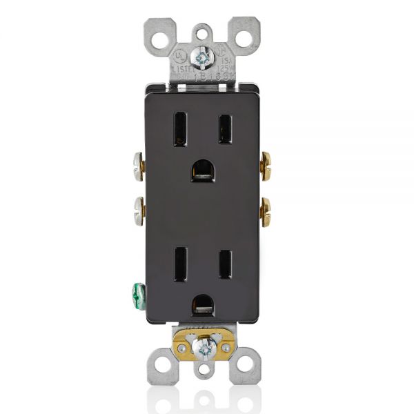 RECEPTÁCULO DÚP. POLARIZADO C/TIERRA 15A-125V DECORA (NO INCLUYE PLACA)